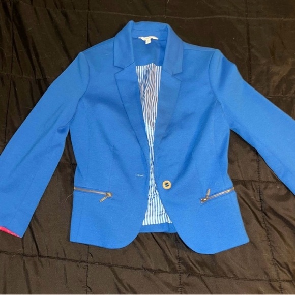 Candie's | Jackets & Coats | Candies Blue Blazer With Zipper Pockets ...